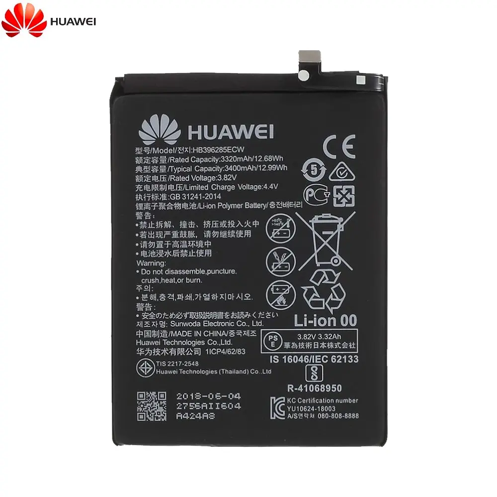 Batterie Originale Huawei P20 Honor 10 24022573 HB396285ECW
