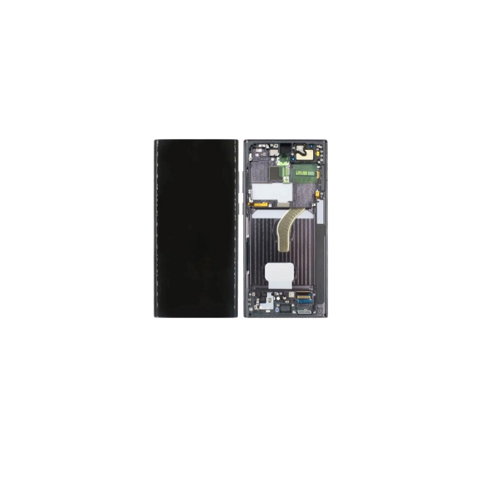 Original Ecran LCD et Vitre Tactile Noir Avec Chassis pour Samsung ...